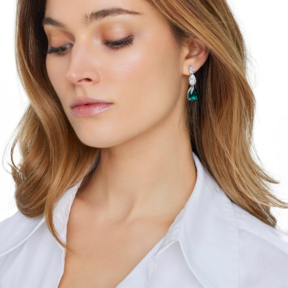 Opera Earrings - Rhodium-plated Silver – BURMA